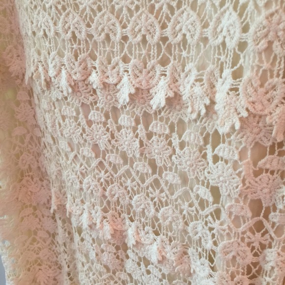 Solitaire | Skirts | Solitaire Cream Knit And Lace Skirt Or Dress Large ...